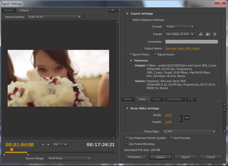 Admit Clay Veil premiere Pro Output Settings Pigment Hook Association